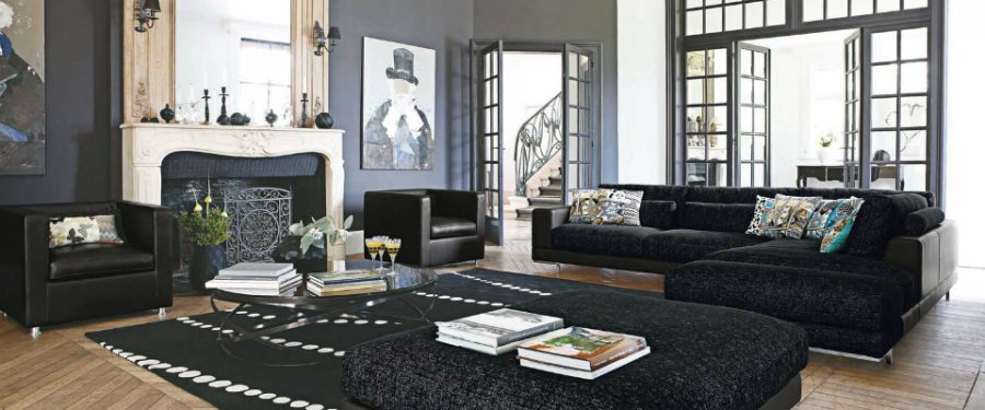 Top 20 Black Inspirations for Modern Living Rooms