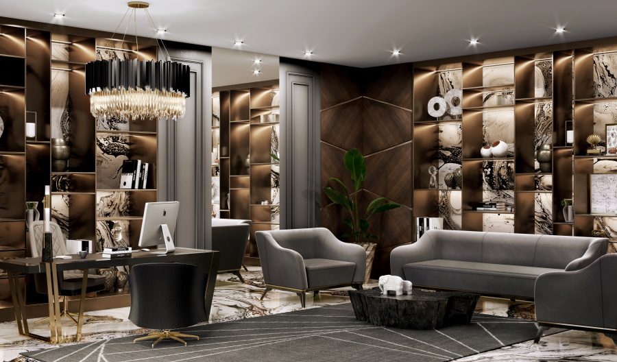 A Luxurious Home Office: A Sanctuary For Productivity & Relaxation