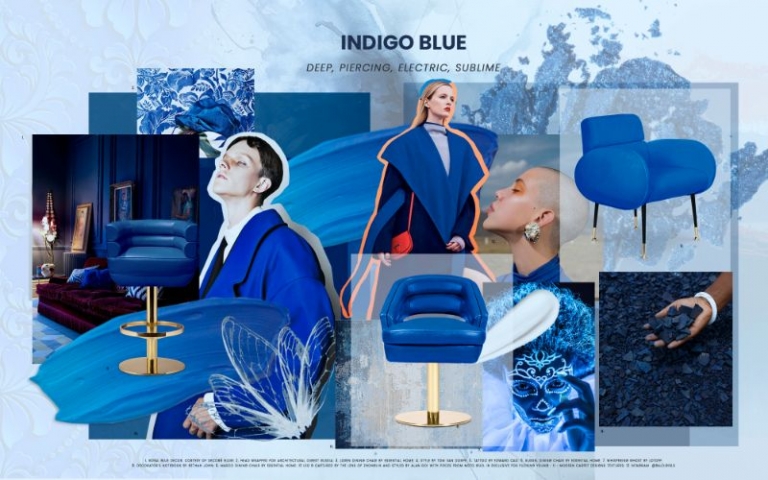 Electric Interior Design Trends in Indigo Blue