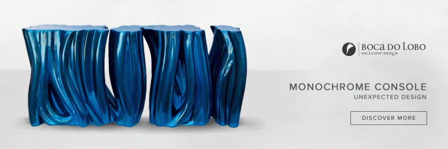 Daring Curves And Bold Colors: The Monochrome Modern Console Table