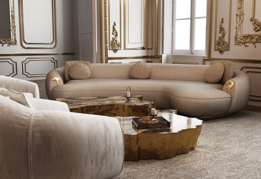 Seductive Curved Sofas For A Modern Living Room Design