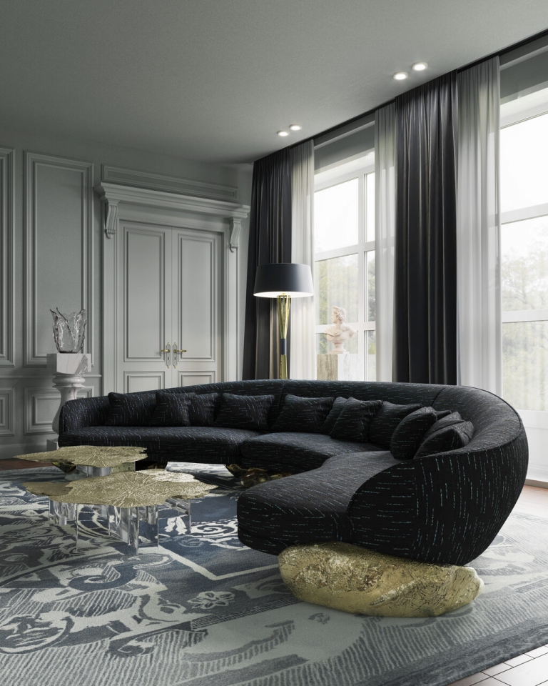 Seductive Curved Sofas For A Modern Living Room Design