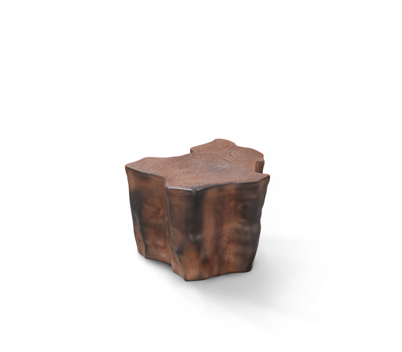 Eden Ceramic Dark Brown Small Side Table | Boca do Lobo Exclusive Design
