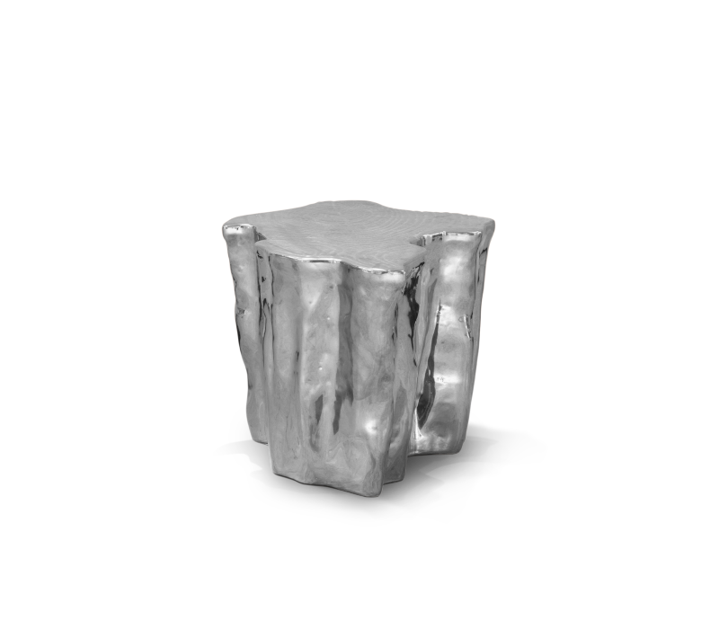 Eden Polished Aluminum Small Side Table | Boca do Lobo Exclusive Design