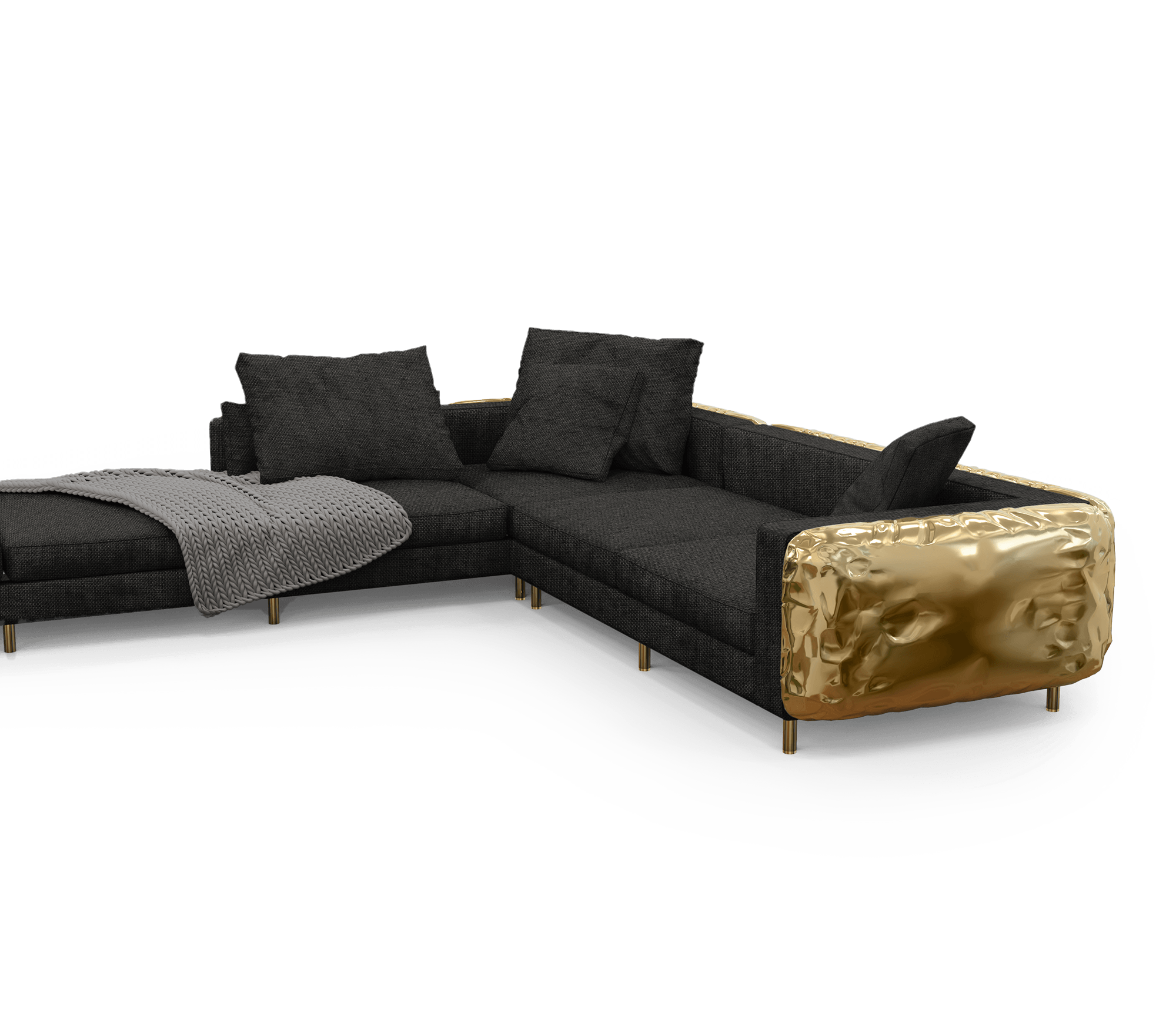 Imperfectio Black Modular Sofa | Boca do Lobo Exclusive Design