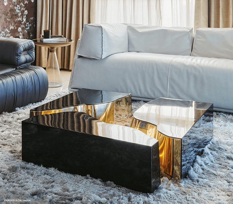 Lapiaz Gold Copper Center Table | Boca do Lobo Exclusive Design