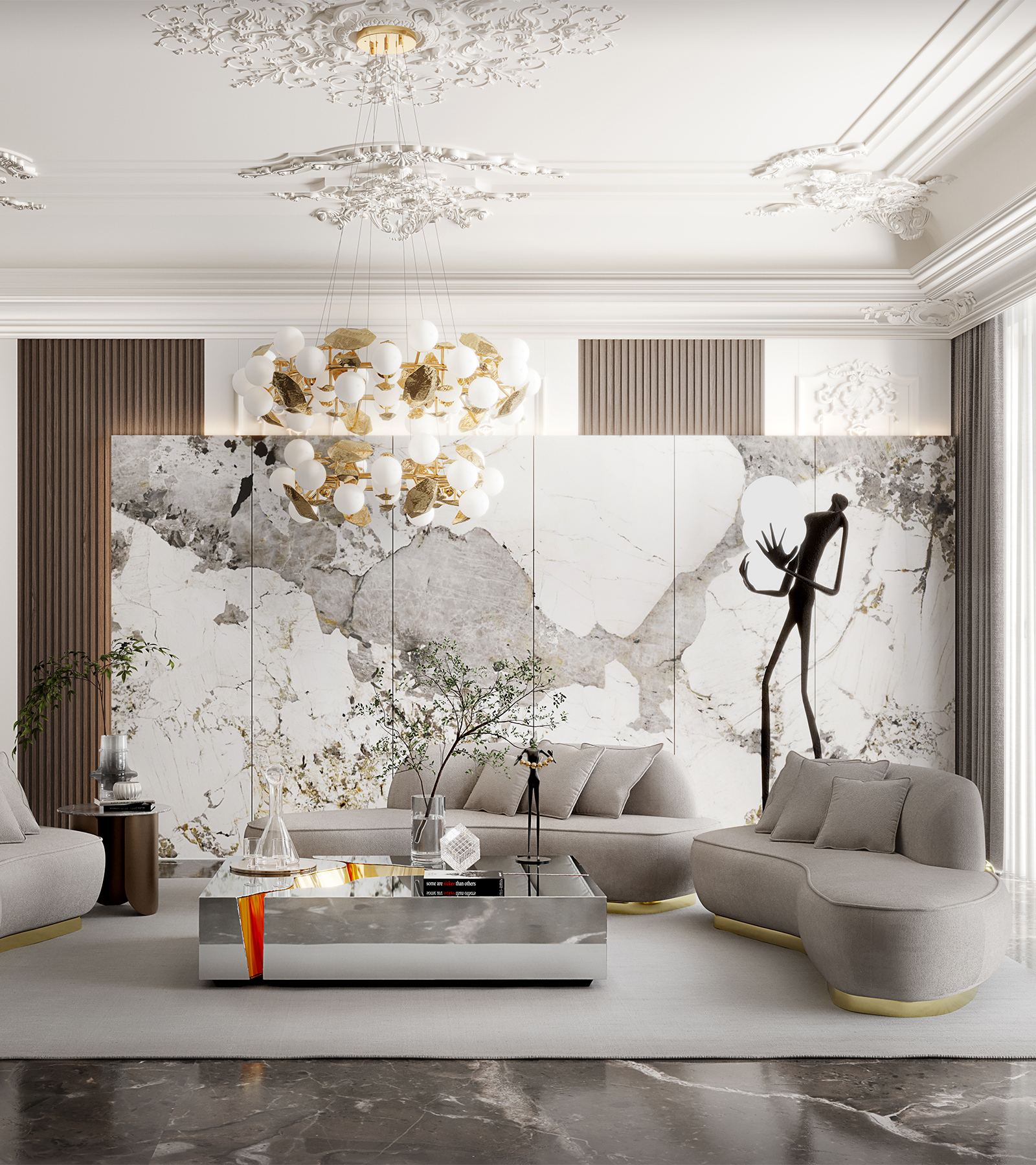 Lapiaz Gold Copper Center Table | Boca do Lobo Exclusive Design