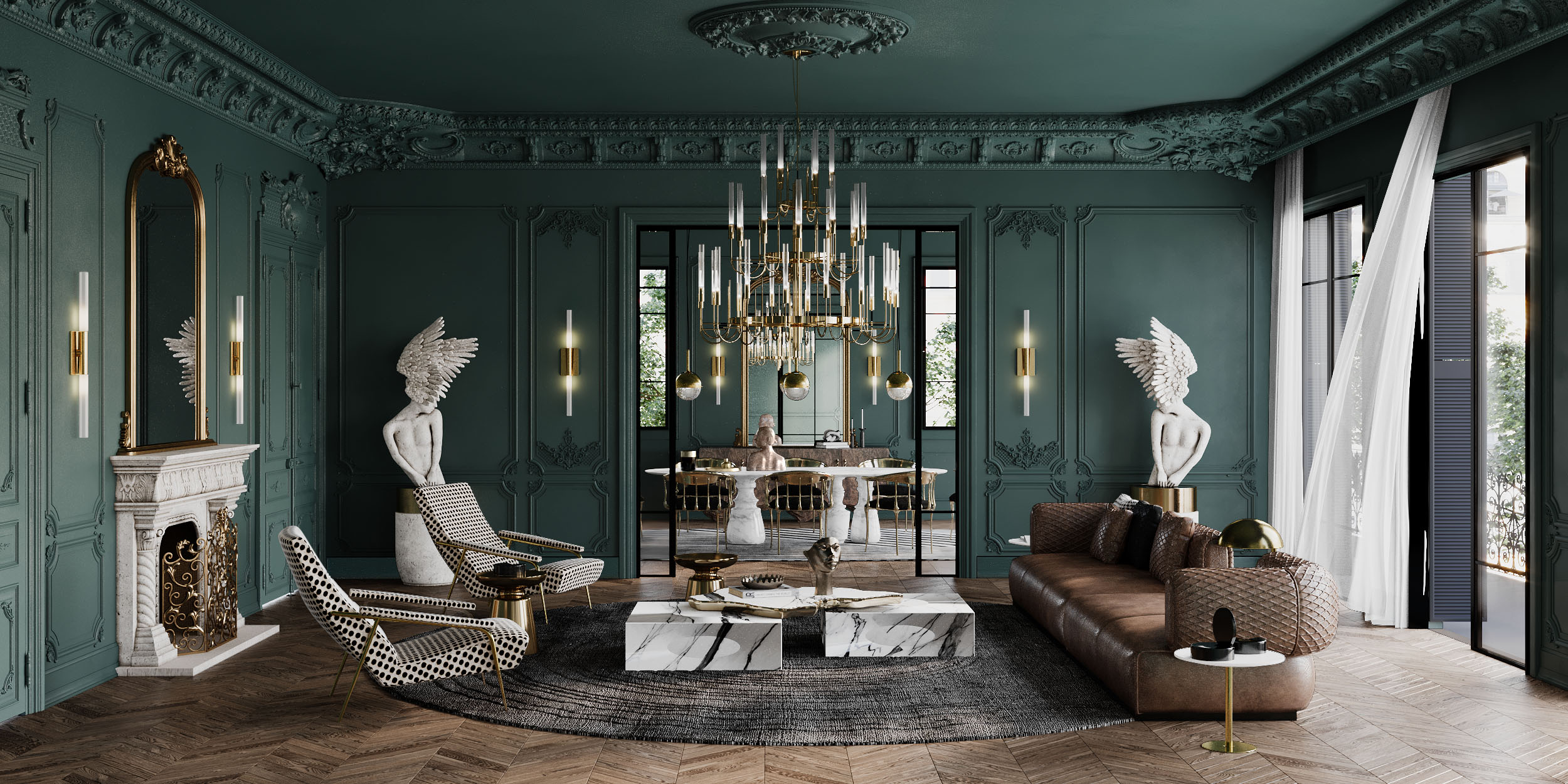 Navarra Black White Center Table | Boca do Lobo Exclusive Design