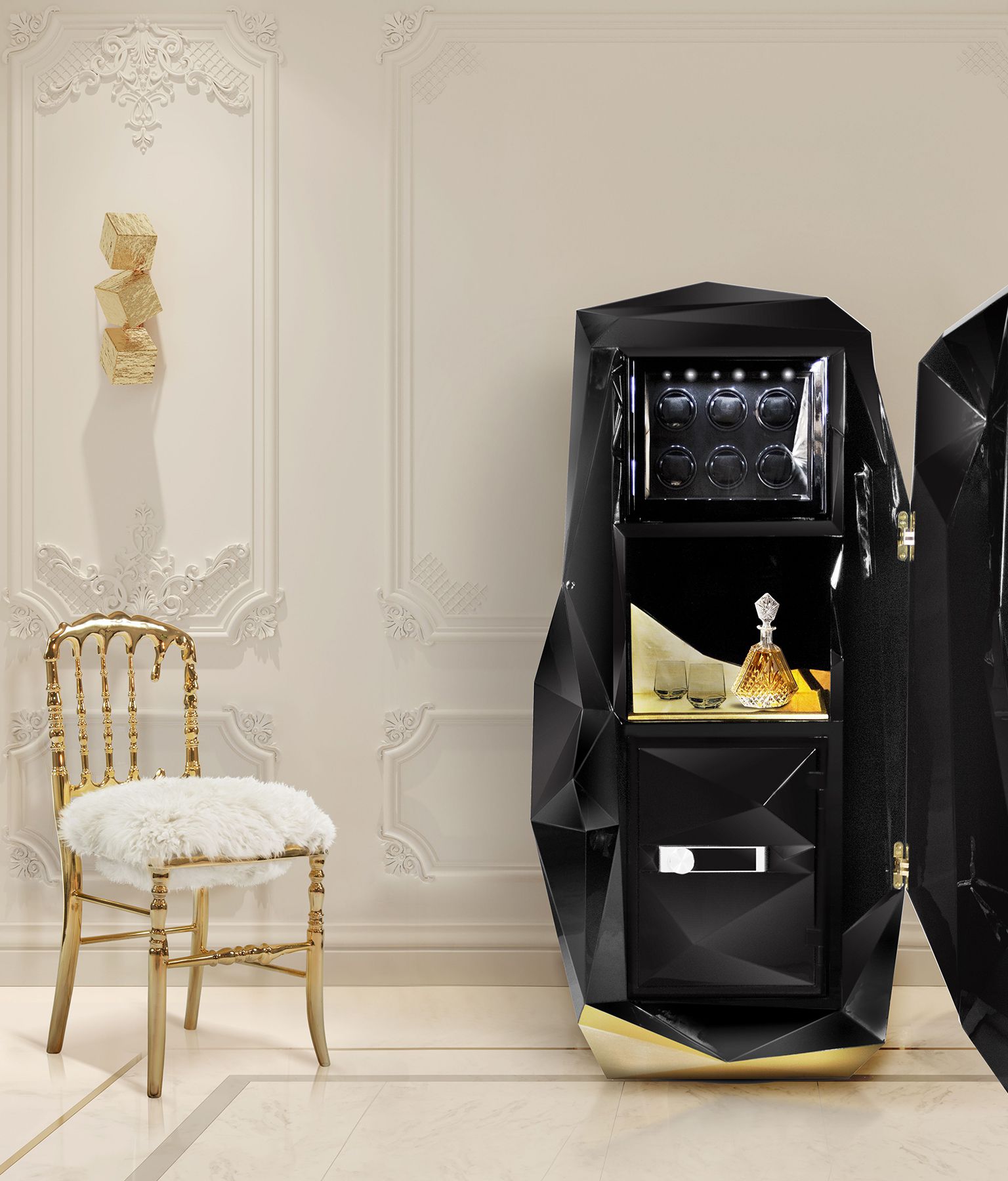 Diamond Black Luxury Safe | Boca do Lobo Exclusive Design