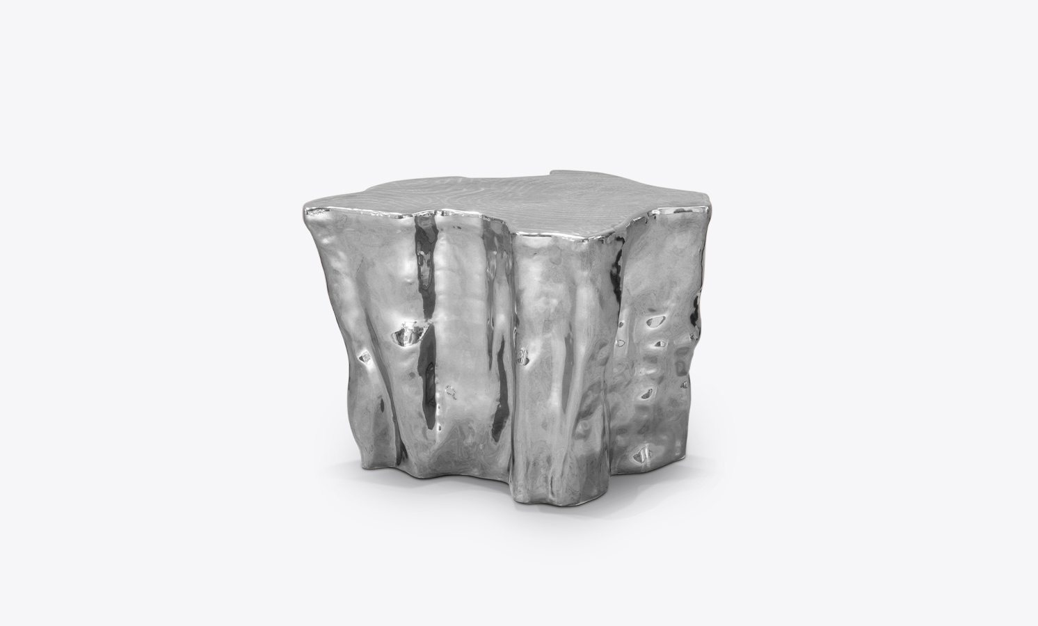 Eden Polished Aluminum Small Side Table | Boca do Lobo Exclusive Design