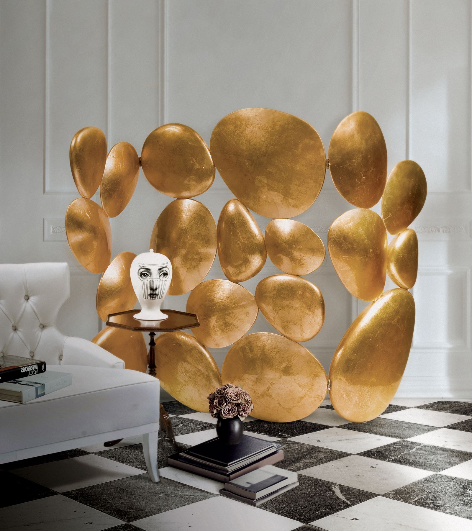 Gold Folding Screen | Boca do Lobo Exclusive Design