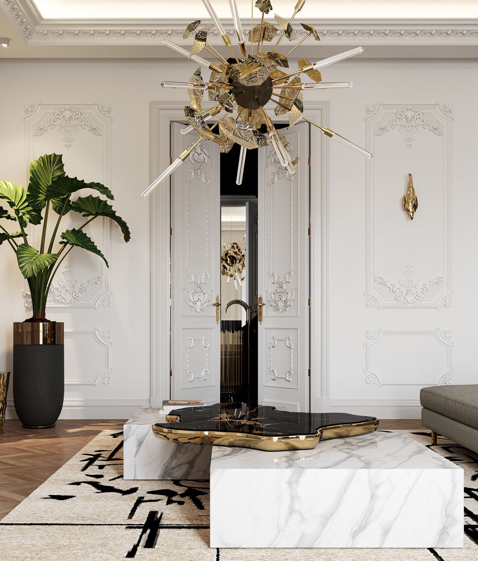 Navarra Black White Center Table | Boca do Lobo Exclusive Design