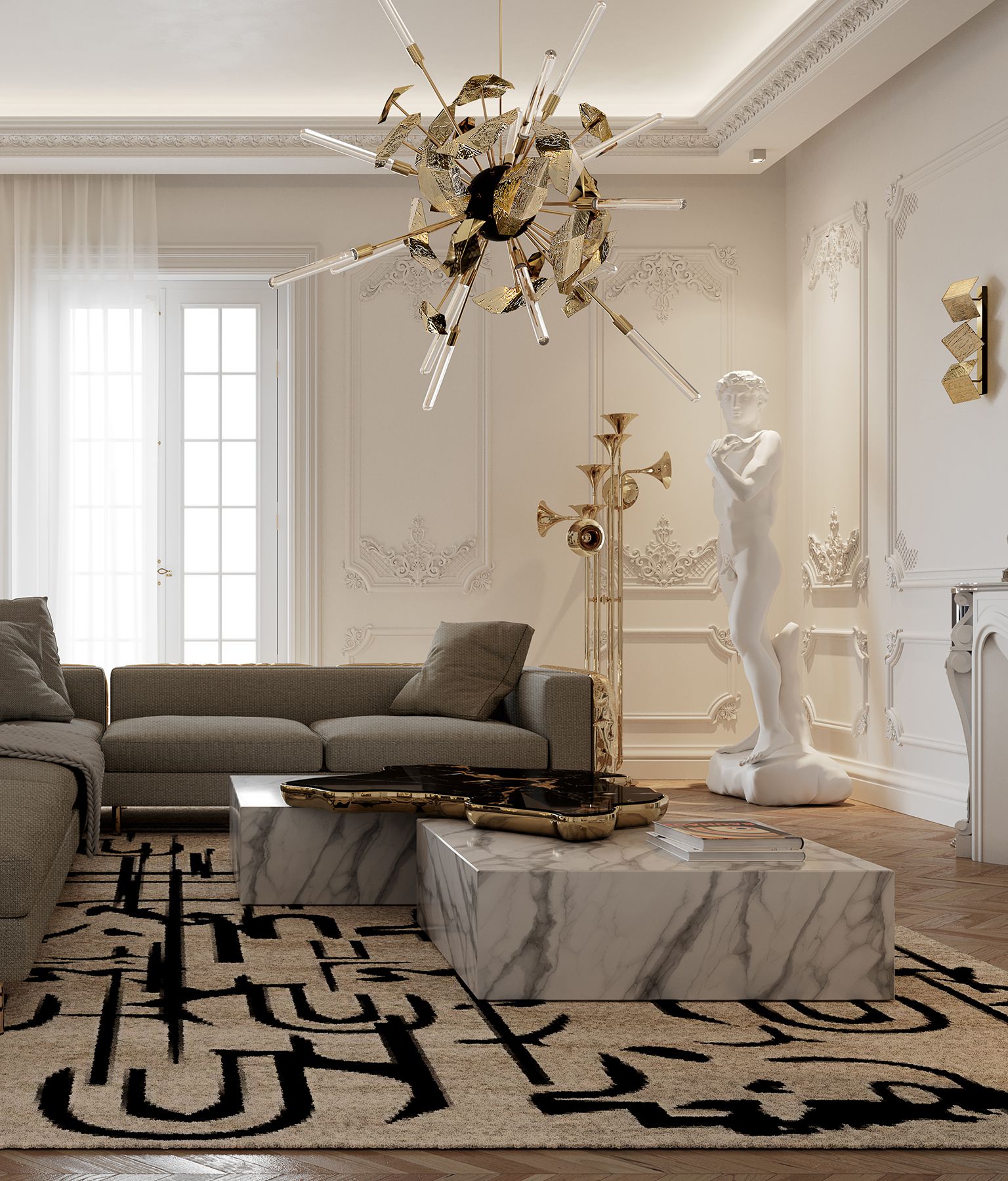 Navarra Black White Center Table | Boca do Lobo Exclusive Design