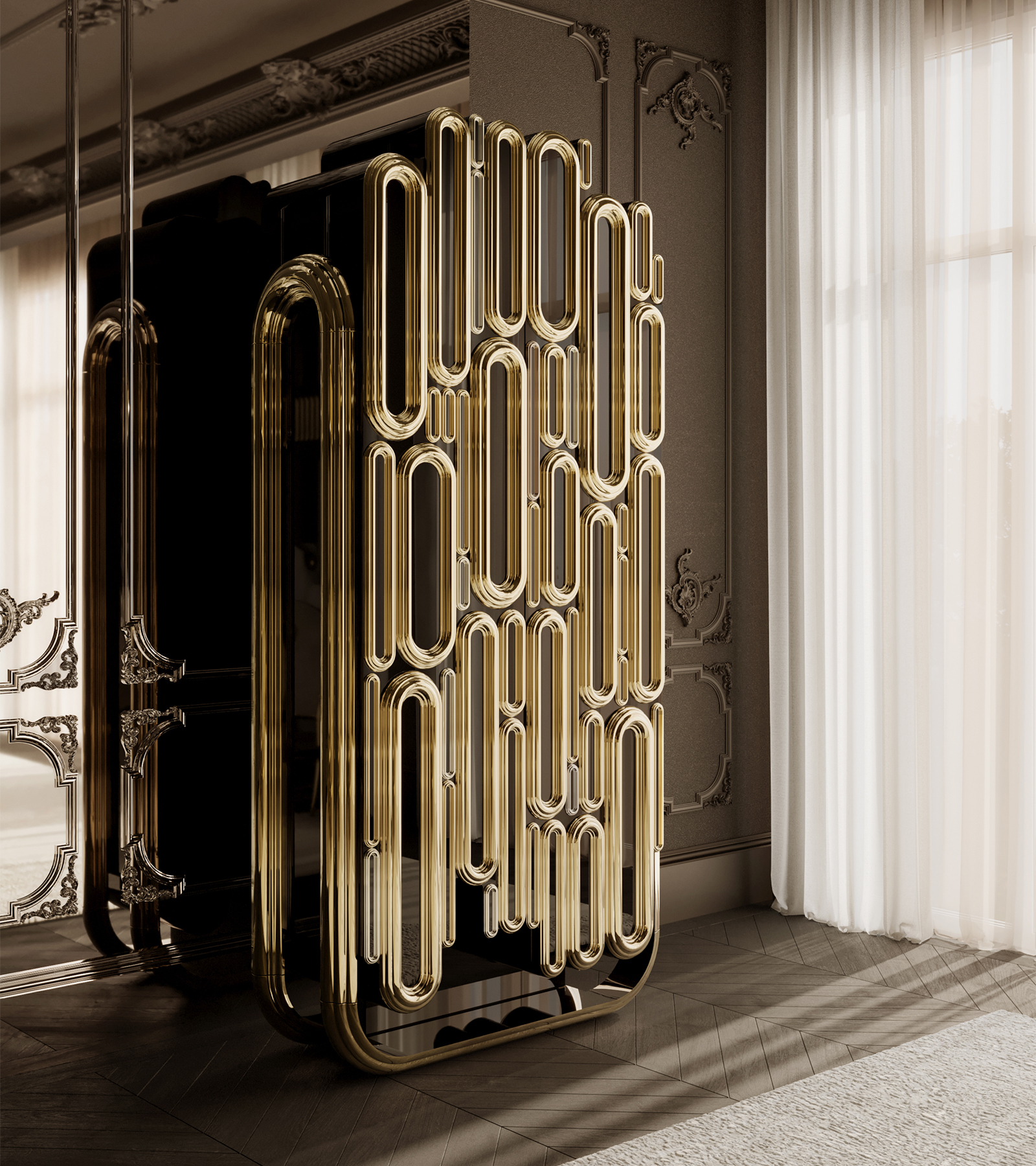 Oblong Gold Cabinet | Boca do Lobo Exclusive Design