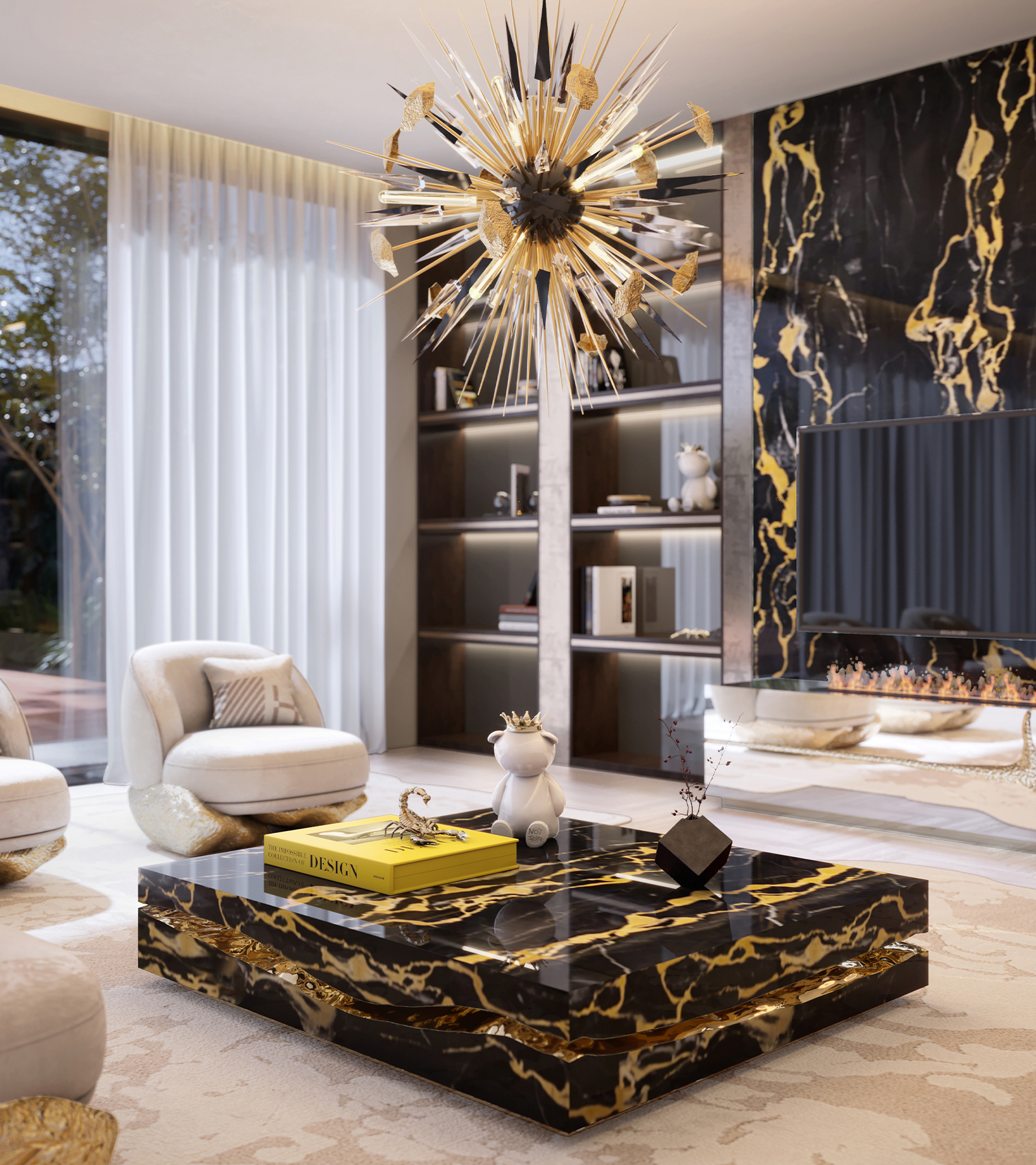 Quarry Portoro Marble Center Table | Boca do Lobo Exclusive Design