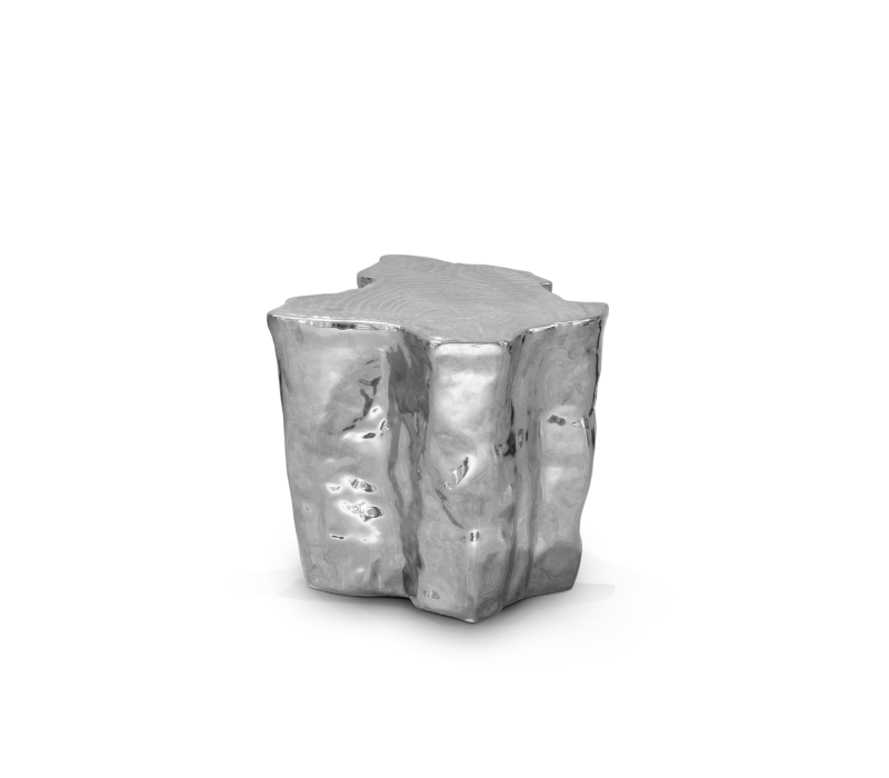 Eden Polished Aluminum Small Side Table | Boca do Lobo Exclusive Design